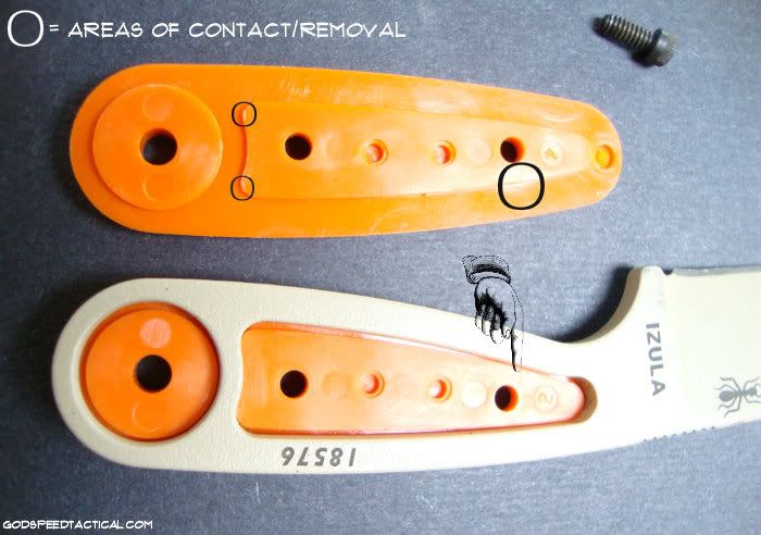 BK14 scales for ESEE-Izula: Simple mod | BladeForums.com